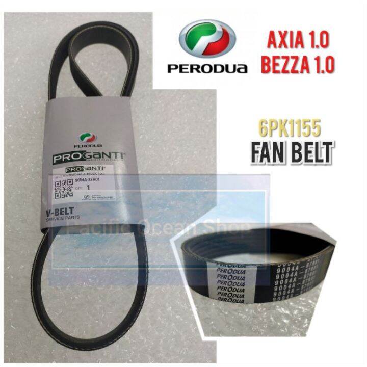 FAN BELT ORIGINAL (1.0CC) PERODUA AXIA 1.0 BEZZA 1.0 (6PK1155) 9004A ...
