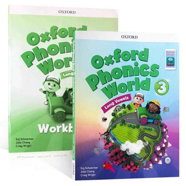 milu Oxford Phonics World Long vowels Workbook หนังสือแบบฝึกหัดสระยาว Oxford Phonics World 3 ใบ ...