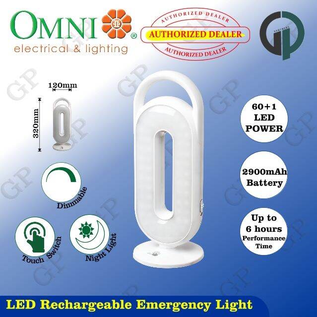 Omni LED Rechargeable Emergency Light ( AEL-T60 ) - GPNorthern | Lazada PH