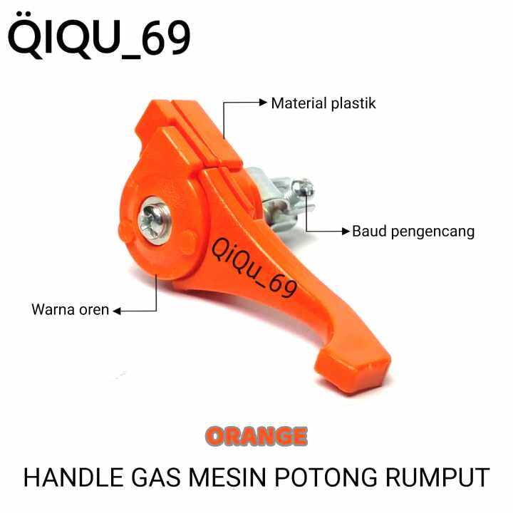 Handle gas handel only throttle lever mesin potong rumput BG328 oren ...