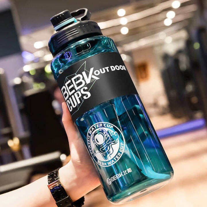 🔥ส่งไวจากไทย🔥BEBK พร้อมส่ง ขวดน้ำปากกลาง 2.3 ลิตร พร้อมหลอด ปราศจาก Bpa ...
