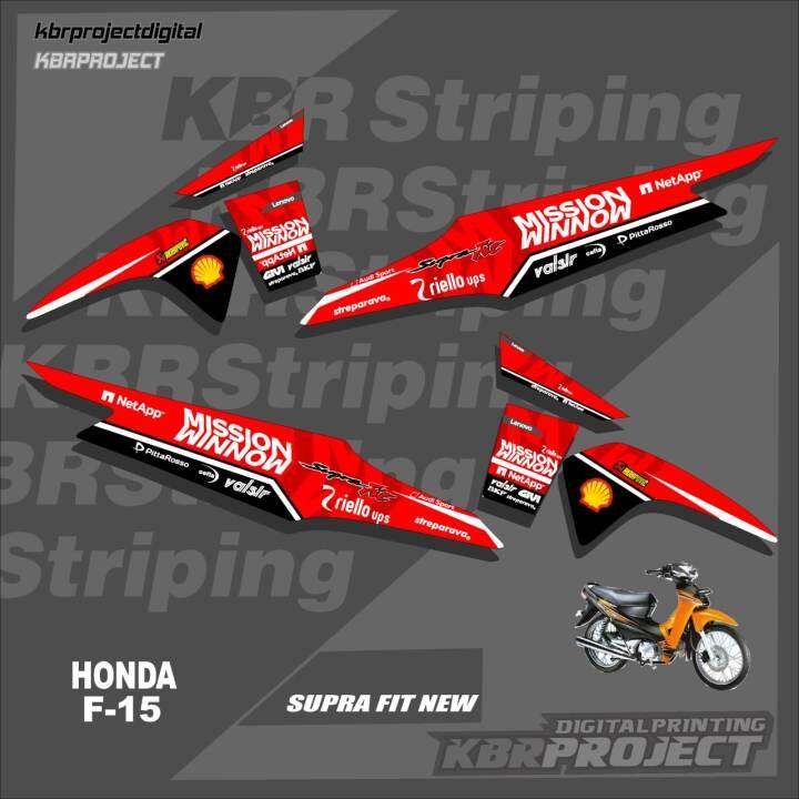 Stiker SUPRA striping SUPRA FIT NEW motor HONDA motor sticker variasi ...