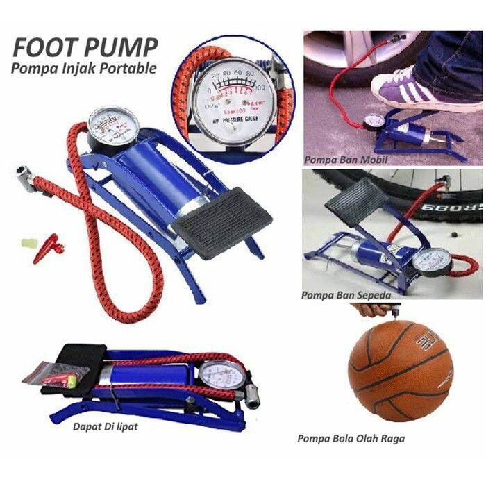 Pompa Injak Darurat Foot Pump Kompa Angin Manual Kaki Injek Ban Mobil ...