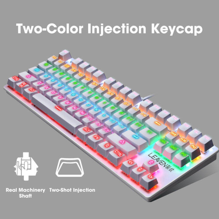 Mechanical Keyboard Gaming Keyboard LED RGB Glowing Colorful Keyboard ...