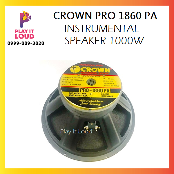 CROWN PRO 1860 PA INSTRUMENTAL SPEAKER | Lazada PH