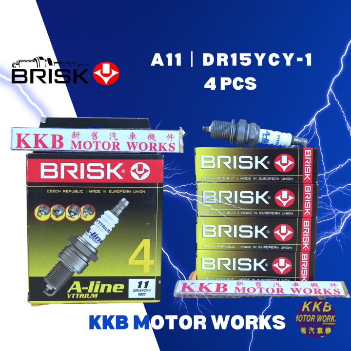 BRISK Spark Plug A-line 11 / A11 DR15YCY-1 (4pcs) [100% AUTHENTIC GUARANTEE] Toyota Camry ...