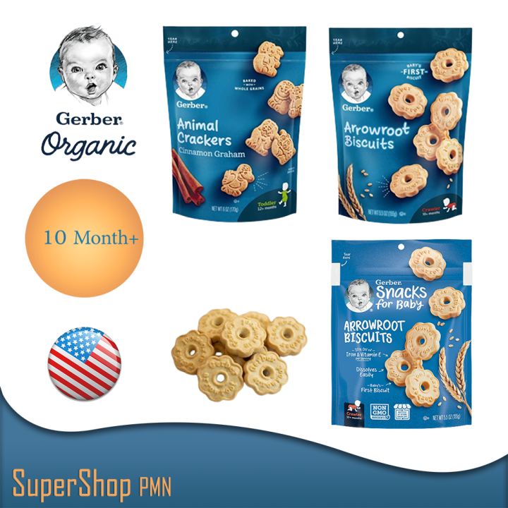 Gerber Snacks Gerber Lil' Biscuits Toddler Snacks - Vanilla Wheat ...