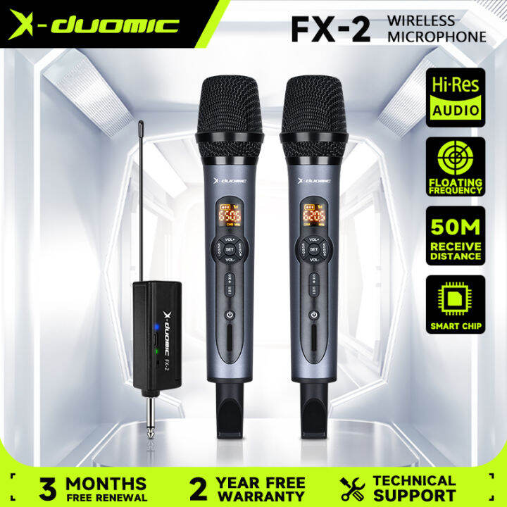 X-DUOMIC FX-2 UHF Wireless Microphone Singing Microphone UHF Dynamic ...