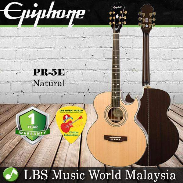 Epiphone PR-5E Acoustic Electric Guitar With Built in Pickup Natural ...