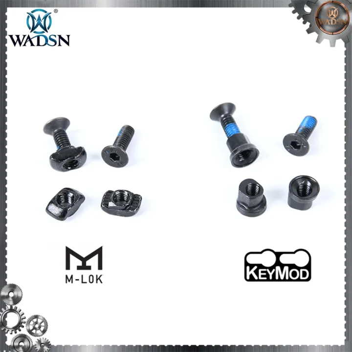 WADSN 4set/1pack MLOK Keymod Metal Screw And Nut Replacement Set For ...