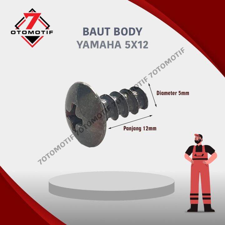 Sekrup Baut Cacing Yamaha 5x12 | Lazada Indonesia