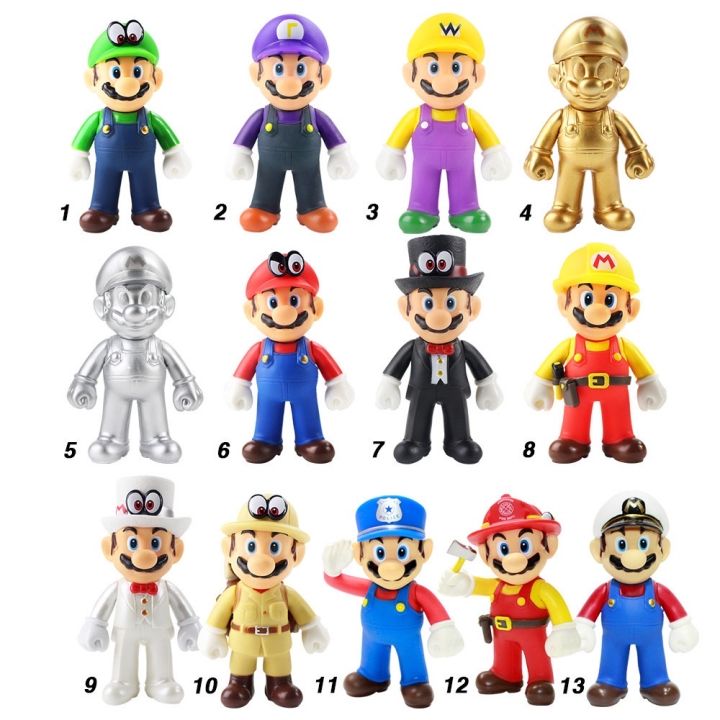 Super Mario Collectible Figure Toys 12cm Tall Movable Hand Toys Figure ...