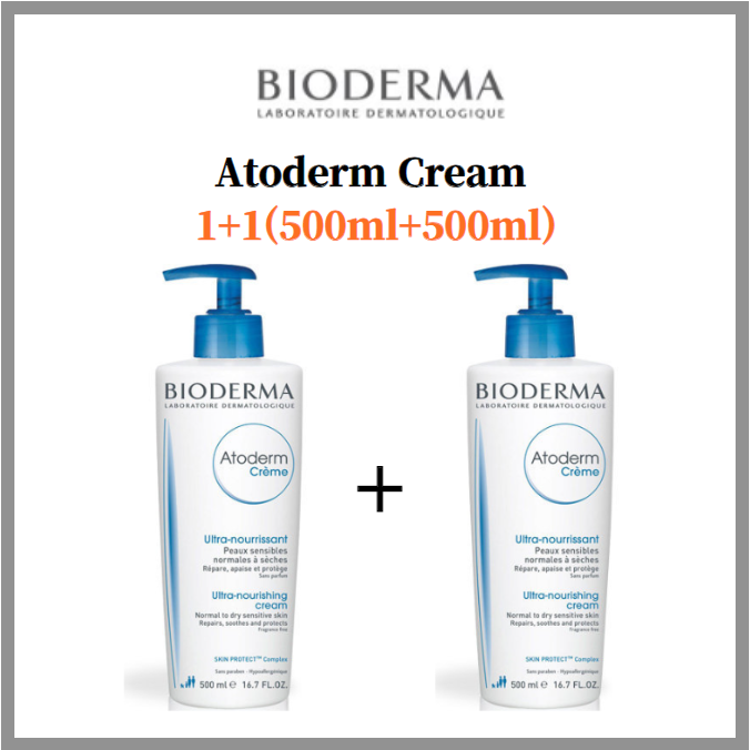Bioderma Atoderm Cream 1+1(500ml+500ml) Hydrating Body Lotion - Body ...