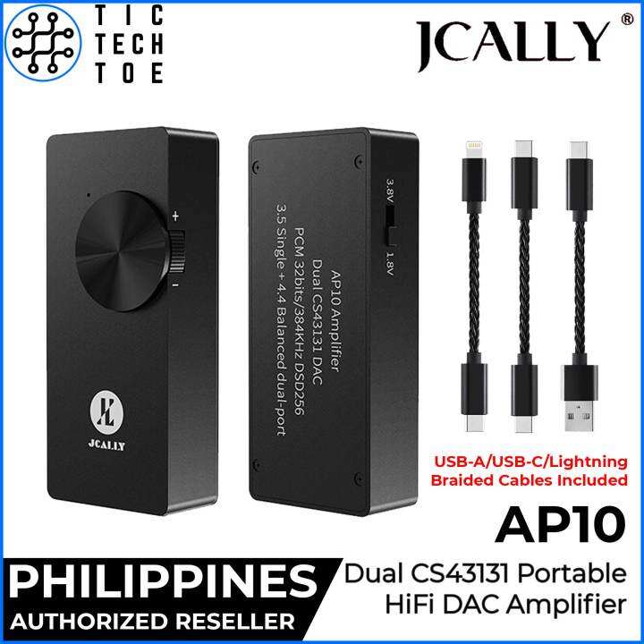 JCALLY AP10 Dual DAC CS43131 Portable Universal HiFi DAC/Amp Adapter ...