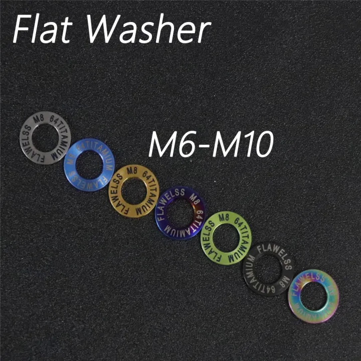 Flawless-Ti Gr5ไทเทเนียมแบนเครื่องซักผ้า M6 M8 M10ที่มีอยู่ | Lazada.co.th