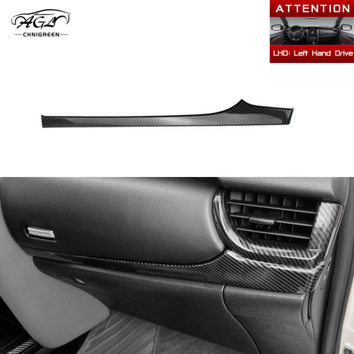 1pc ABS Carbon Fiber Color Co-Pilot Panel Strip Cover Decorative Trim ...