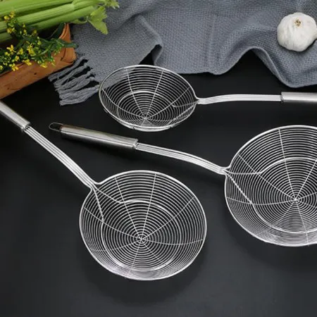Wire Skimmer Strainer Stainless Steel Wire Skimmer Spoon for Cooking ...
