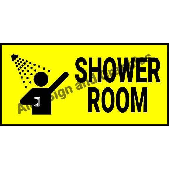 Shower Room PVC Signage - 3.75 x 7.5 inches | Lazada PH