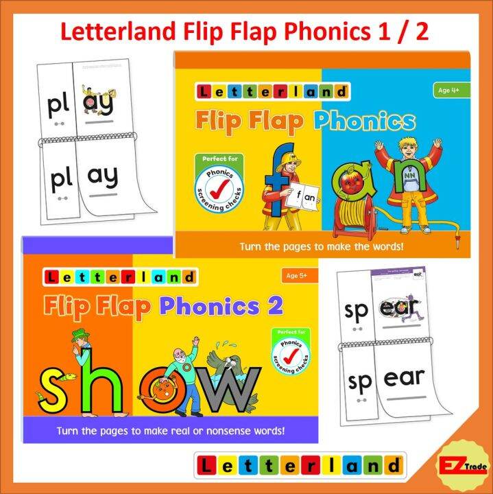 Letterland Books, Flip Flap Phonics 1 / Phonics 2 | Lazada Singapore