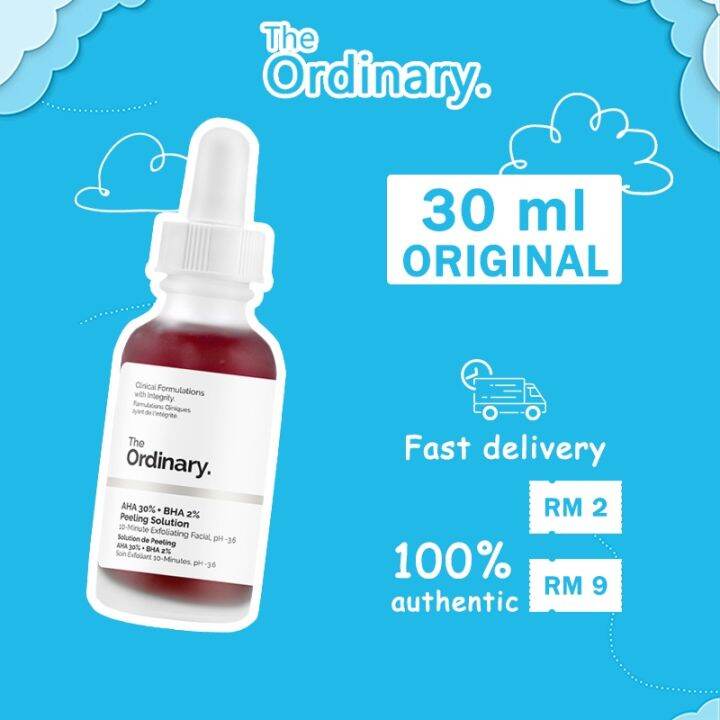 the ordinary AHA 30% + BHA 2% Peeling Solution Anti Acne Pore Reducer ...