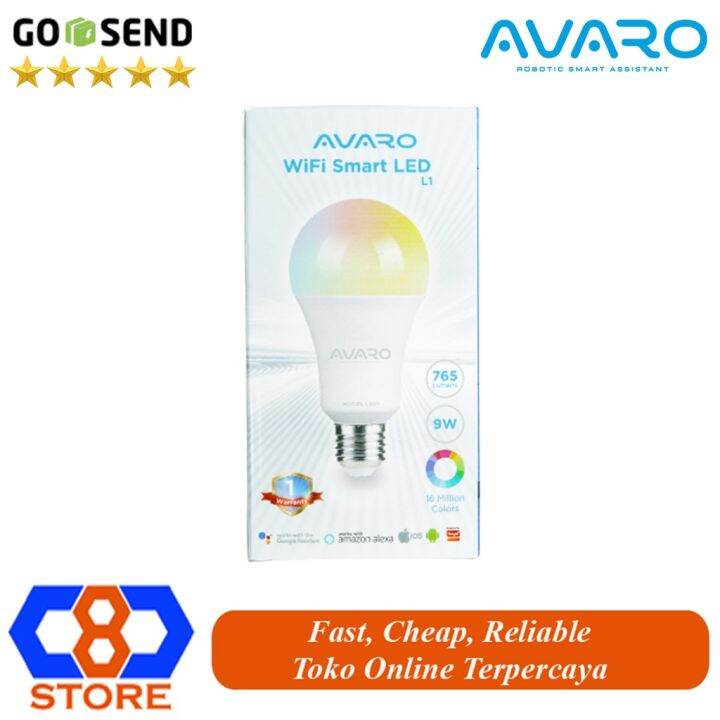 SMART LAMP SMART LED AVARO RGB WIFI 9W LAMPU BOHLAM PINTAR RGB WIFI ...