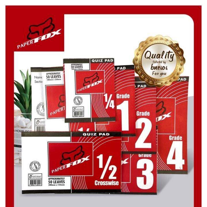 bnesos Stationary School Supplies Paperfox Writing Pad Quiz Pad ...