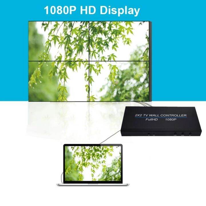 HD 1080p HDMI 2x2 Video Wall Processor TV Wall Controller HDMI / DVI ...