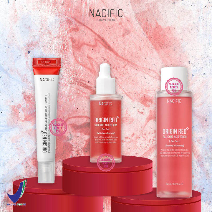NACIFIC Origin Red Salicylic Acid - Toner 150ml | Serum 50 ml | Spot ...