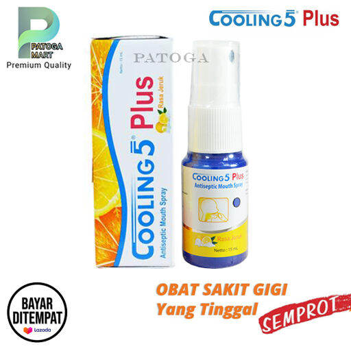 COOLING 5 PLUS Orange 15ml - Obat Sariawan,Sakit Gigi,Sakit Tenggorokan ...