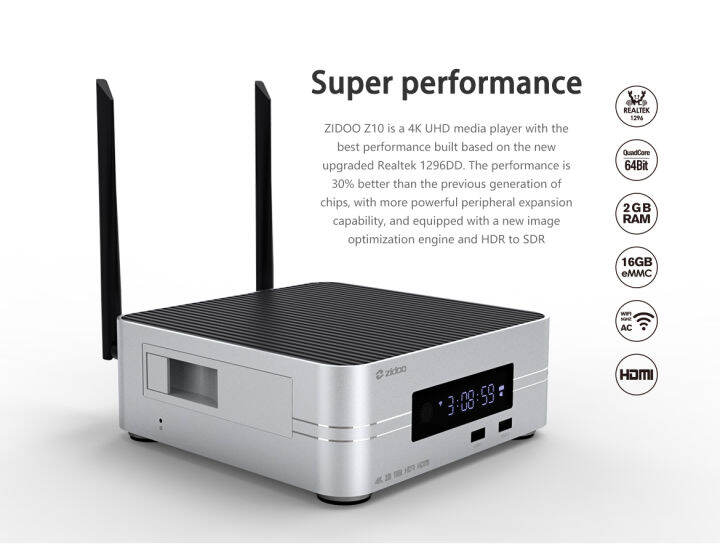 Zidoo Z10 Pro - New generation Ultra-HD 4K HDR Home Theatre Media ...