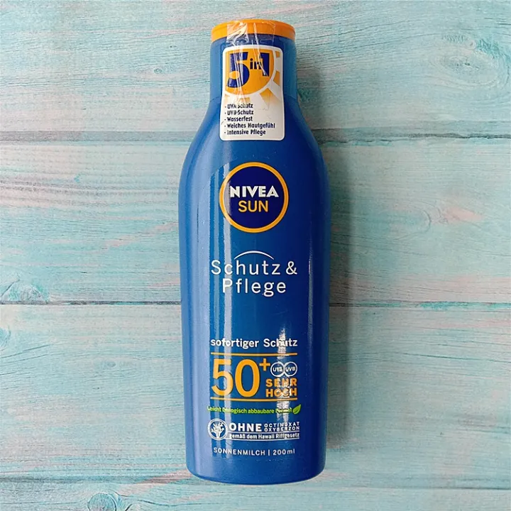 German version of NIVEA Nivea 5in1 sunscreen lotion SPF50 whole body ...