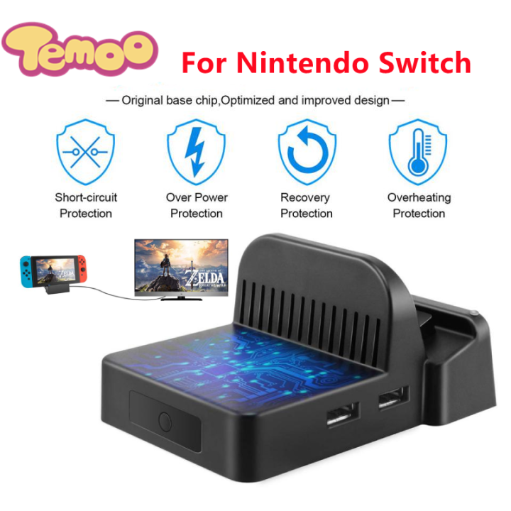 Yuero untuk Switch TV Dermaga Portabel Dok Penyangga Pengisian Daya ...