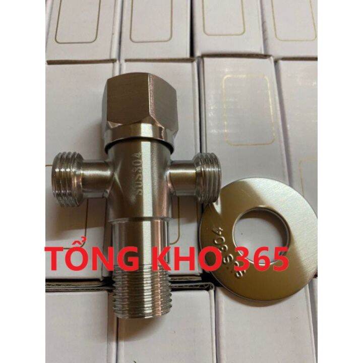 VAN T CHIA NƯỚC INOX 304, VAN KHÓA (REN PHI 21) | Lazada.vn