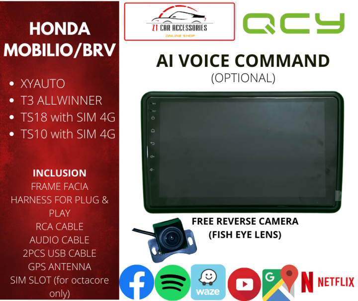 HONDA MOBILIO / BRV QCY ANDROID HEAD UNIT | Lazada PH