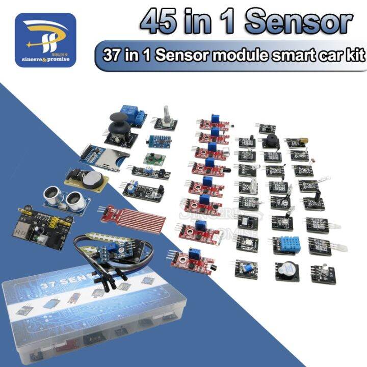 45 in 1 Sensors Modules 16 Kinds Starter Kit For Arduino Raspberry Pi , Better Than 37 in 1 With ...