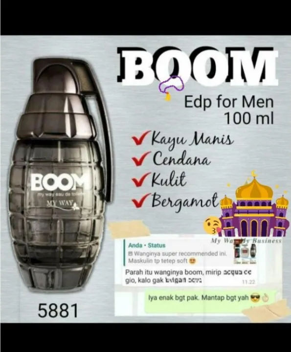ORIGINAL PARFUM BOOM MY WAY EAU DE TOILETE FOR MEN 100 ML | Lazada ...