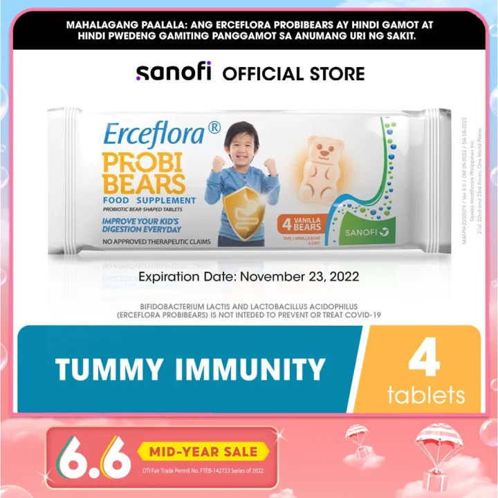 Erceflora Probibears 4 Tablets Food Supplement Probiotic Expiry Date ...