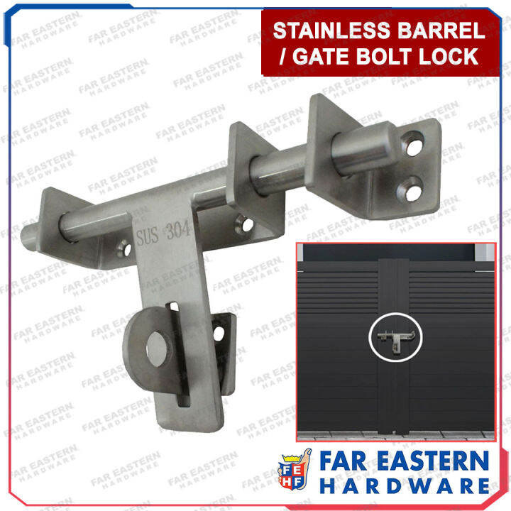 Stainless Steel Door Barrel Gate Bolt Lock 304 | Lazada PH
