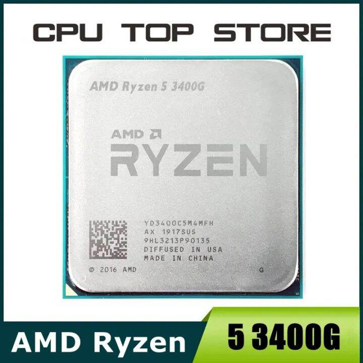 AMD Ryzen 5 3400G R5 3400G 3.7GHz Quad-Core Eight-Thread 65W CPU Processor YD3400C5M4MFH Socket ...