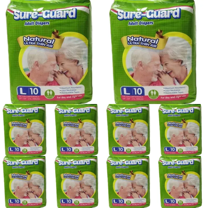 Sure Guard Adult Diaper Tape Large 10packs 10pcs Pack Lazada Ph