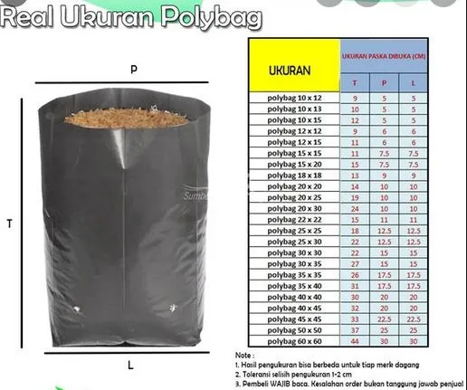 Polybag ukuran 35x35 cm 1 KG( Isi 51 lembar) | Lazada Indonesia