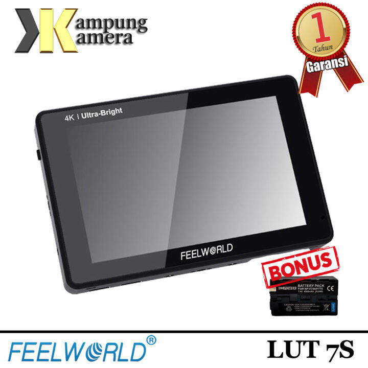 FeelWorld LUT7S LUT 7S inch 3D LUT 4K HDMI and SDI Monitor GARANSI ...