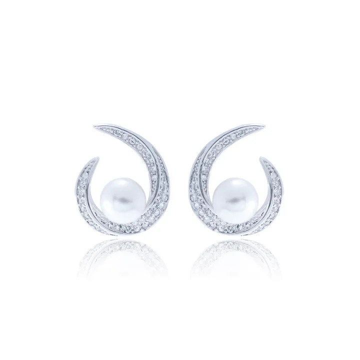 E0743-650G ต่างหูแฟชั่น 12VICTORYเครื่องประดับผู้หญิง ประดับคริสตัล ...