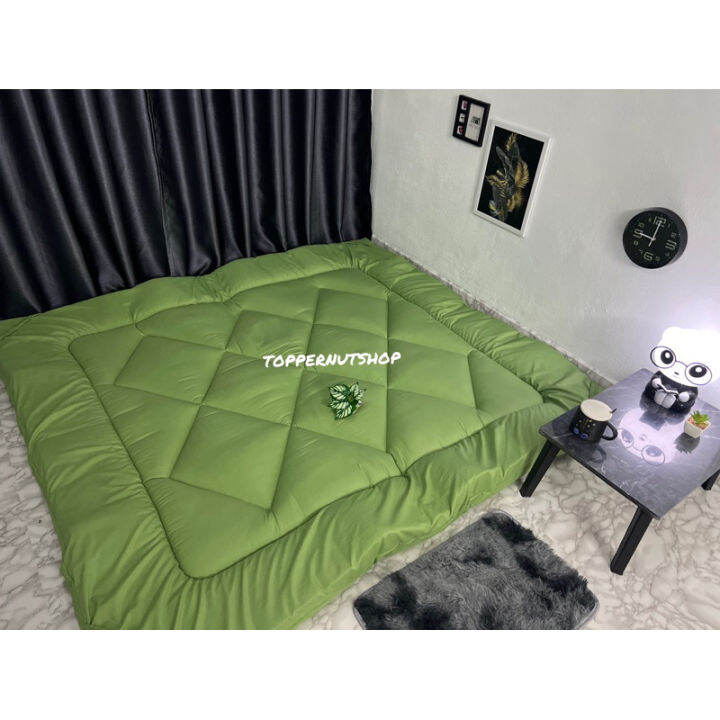 FK ที่นอนTopper 6F 5F 3.5F เบาะรองนอน สีพื้นมินิมอลสไตล์เกาหลี ท็อปเปอร์ปูนอนพื้น ใยพิเศษหนานุ่ม ...