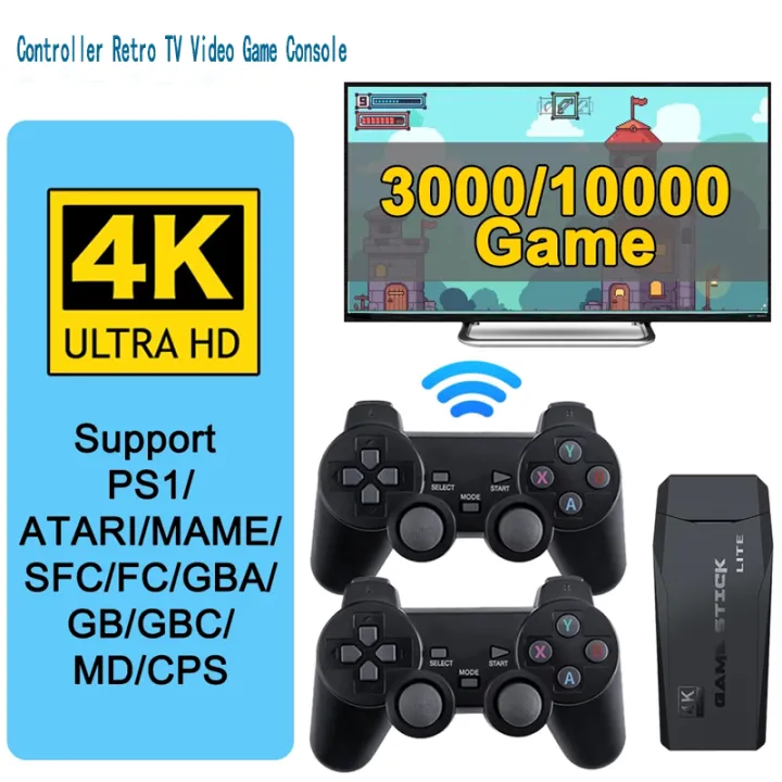 Controller Retro TV Video Game Console 64G Built-in 10000 Games ...