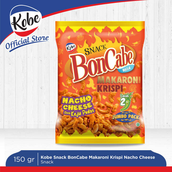 Snack BonCabe Makaroni Krispi Rasa Keju Pedas Nacho Cheese Level 2 ...
