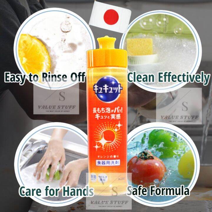 Kao Fruit Vegetable Cleanser Dishwashing Liquid Detergent Dishwash ...