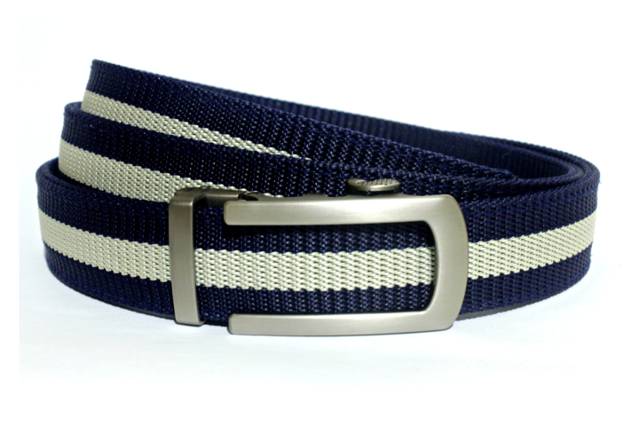 The Modern Tannery Navy Blue and White Canvas Belts | Lazada PH