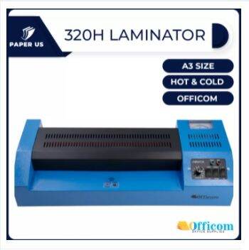 320 HD Laminating Machine A3/A4 Hot and Cold with Reverse Feed Officom 220V Heavy Duty Laminator ...