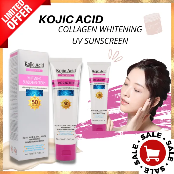 Very Effective KOJIC ACID COLLAGEN WHITENING UV SUNSCREEN - Cream Concealer Isolation Face ...